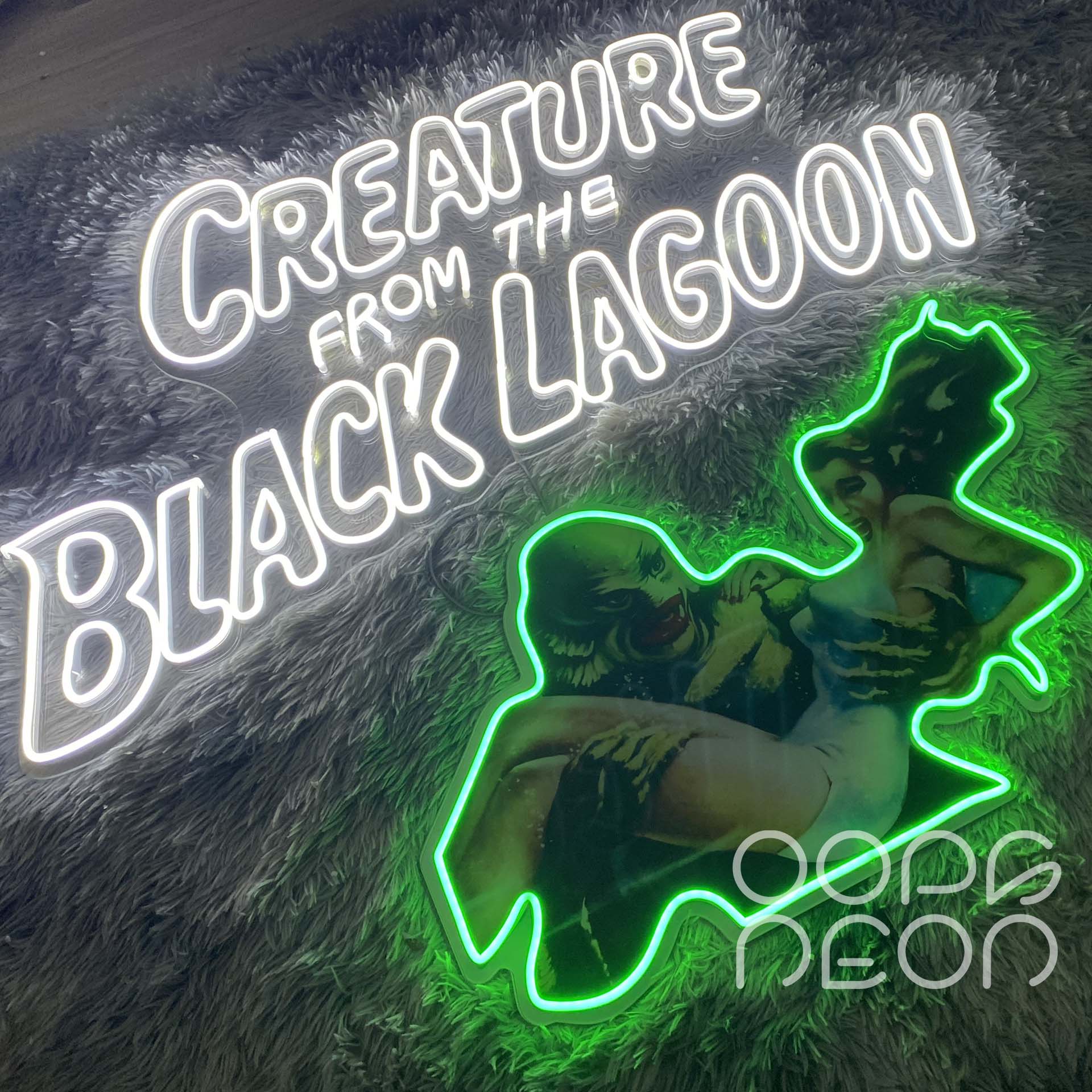 Illuminate Your Space with a LED Neon "Creature from the Black Lagoon"