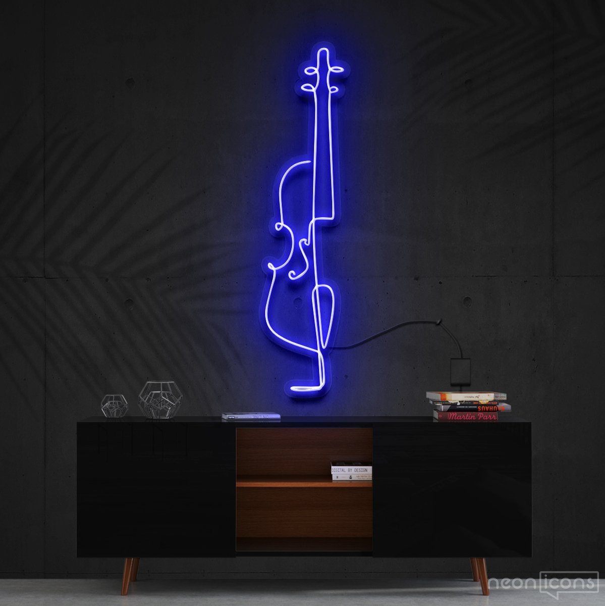 "Cello Line Art" Neon Sign