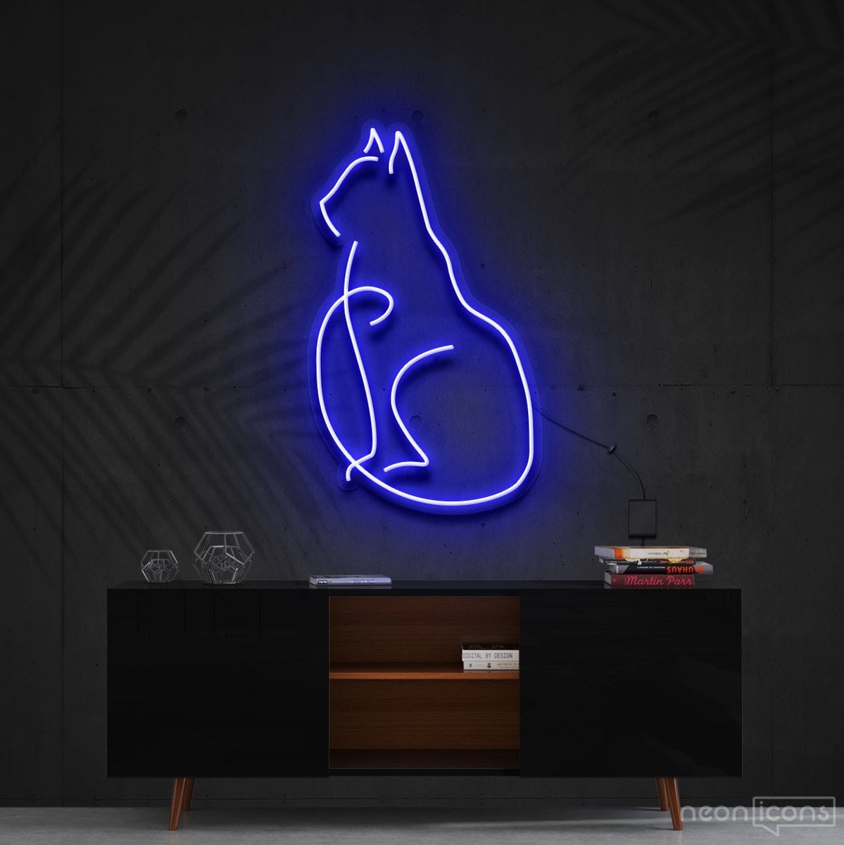 "Curious Cat" Neon Sign