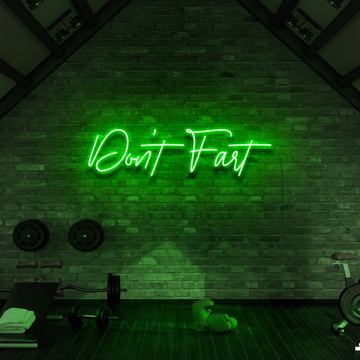"Don't Fart" Neon Sign for Gyms & Fitness Studios