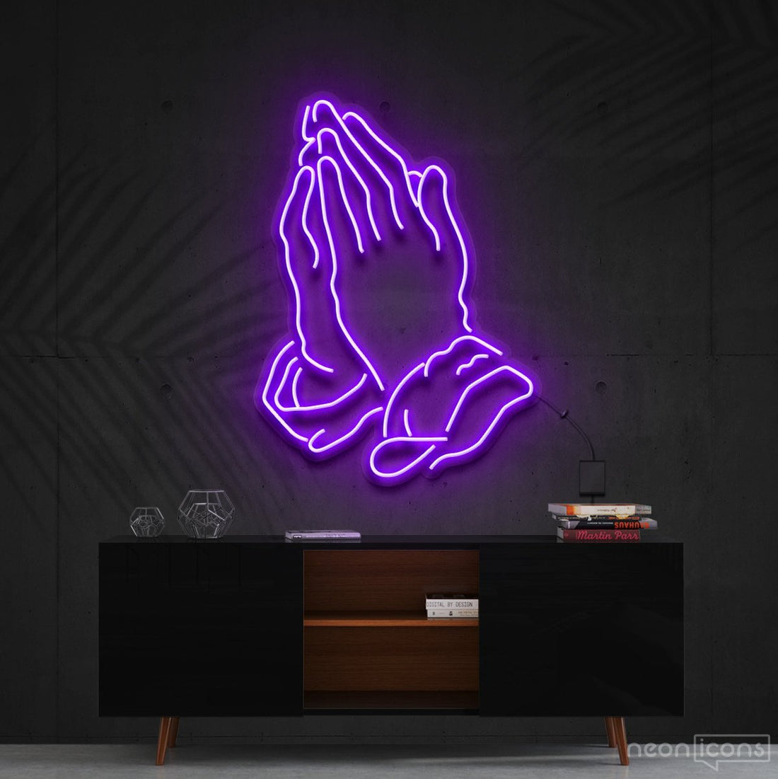 "Praying Hands" Neon Sign