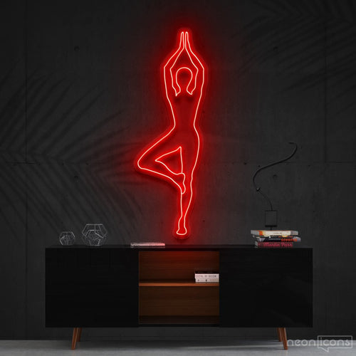 "Yoga Tree Pose" Neon Sign